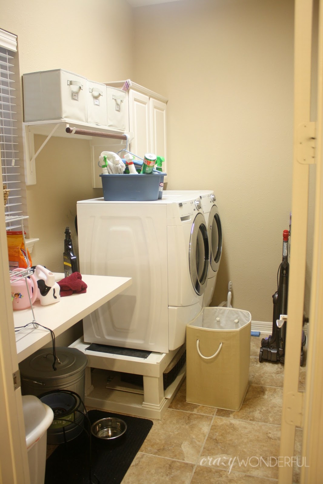 my mess of a laundry room - Crazy Wonderful