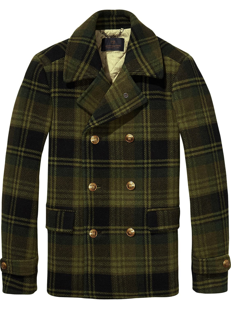 NIX-JAM C*store. Blog: + + + 17FW NEW!!! Scotch & Soda Tartan Pea Coat