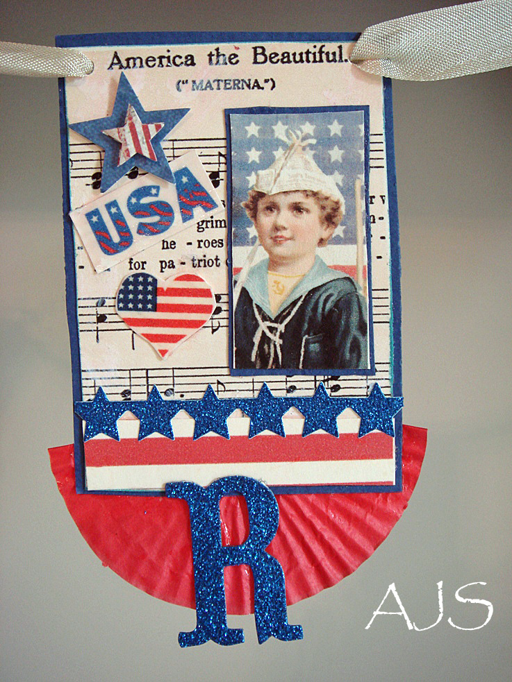 ArtJoyStuff: Three Cheers For The Red, White, And Blue ATCs!