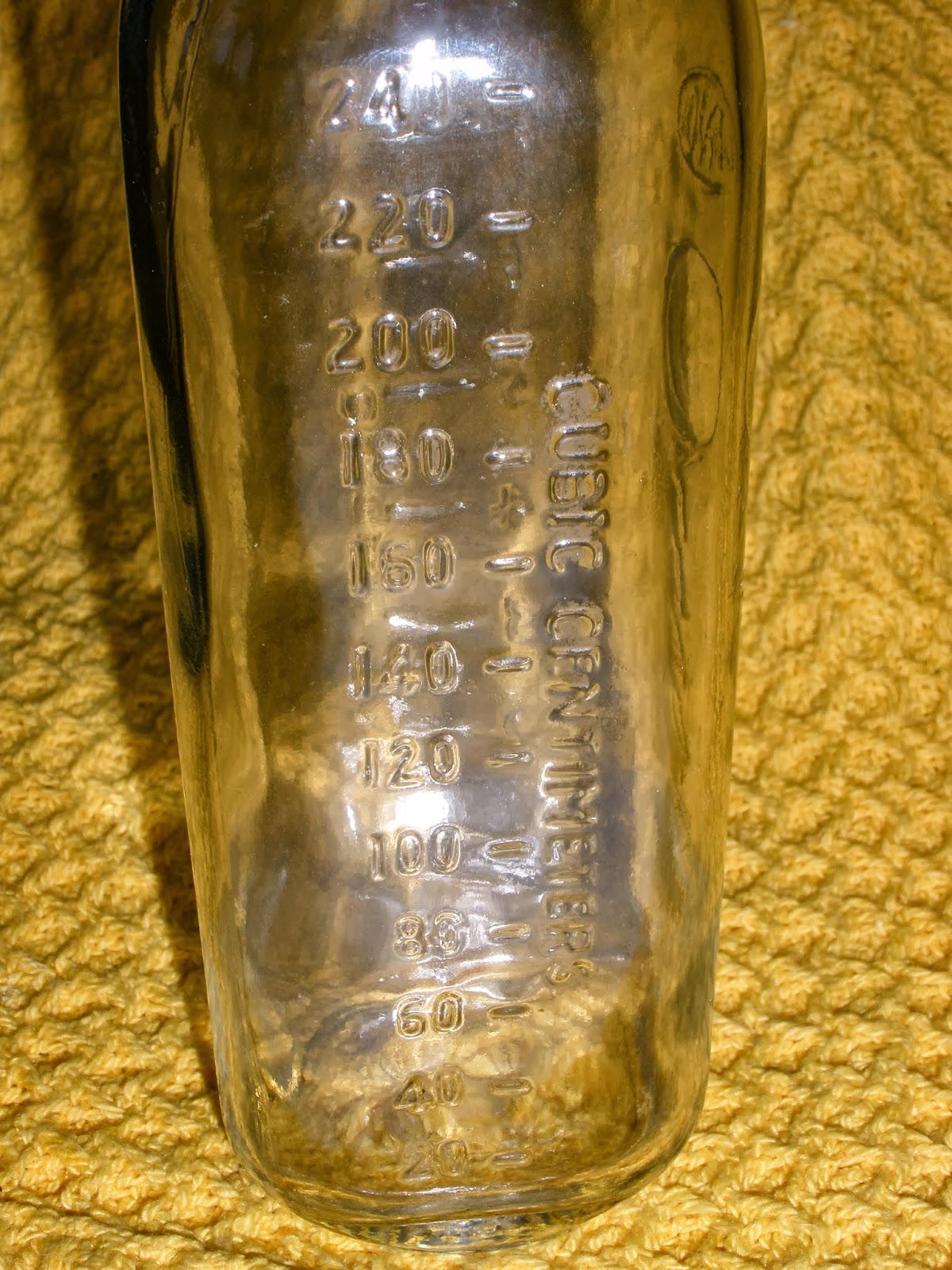 Confessions of a Hoarder's Daughter: Vintage Glass Baby Bottle by Davol ...