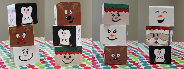 DIY Rotating Christmas Character Block Holiday Decor
