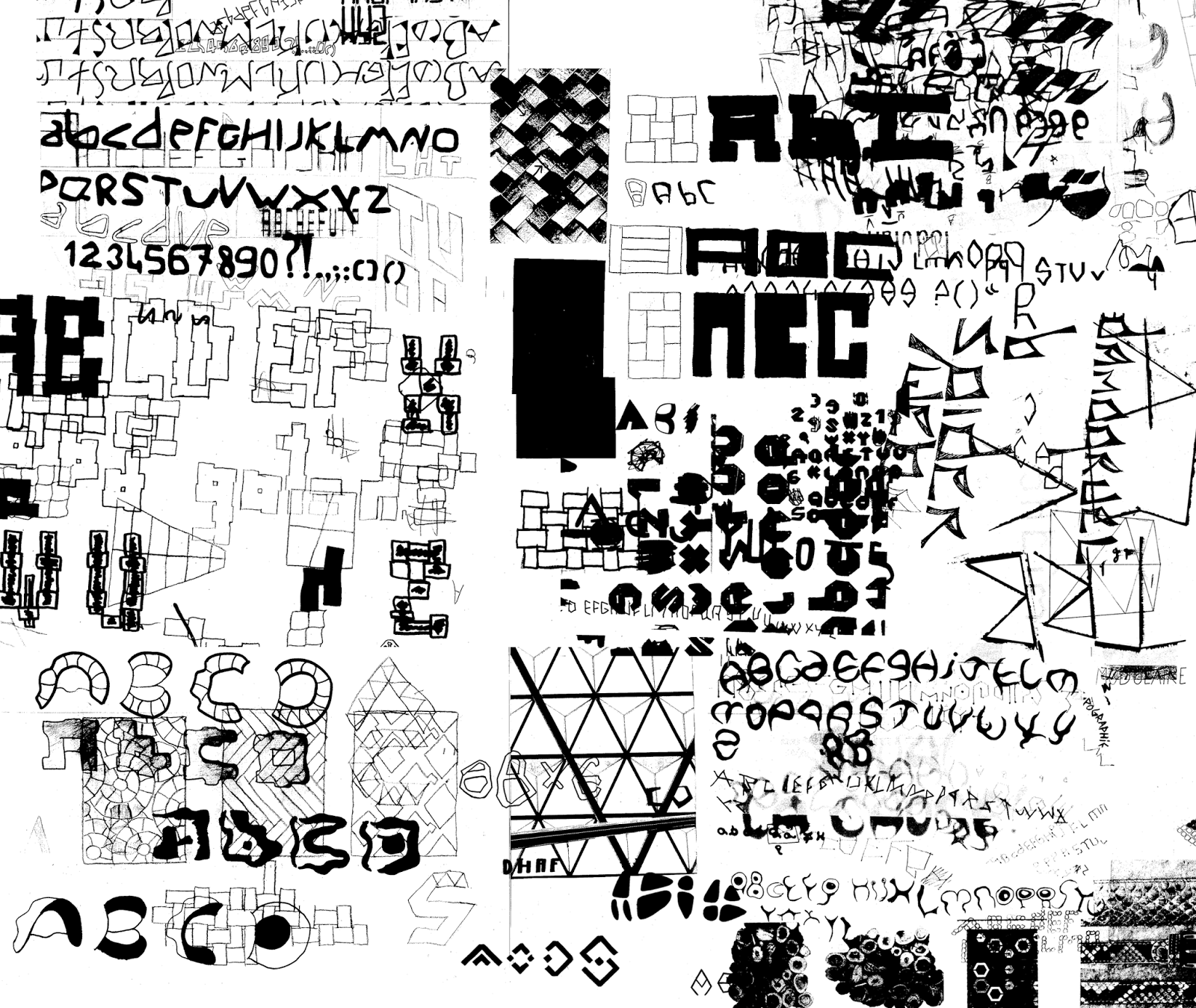 la salle 100: Typo-Module - Premières recherches