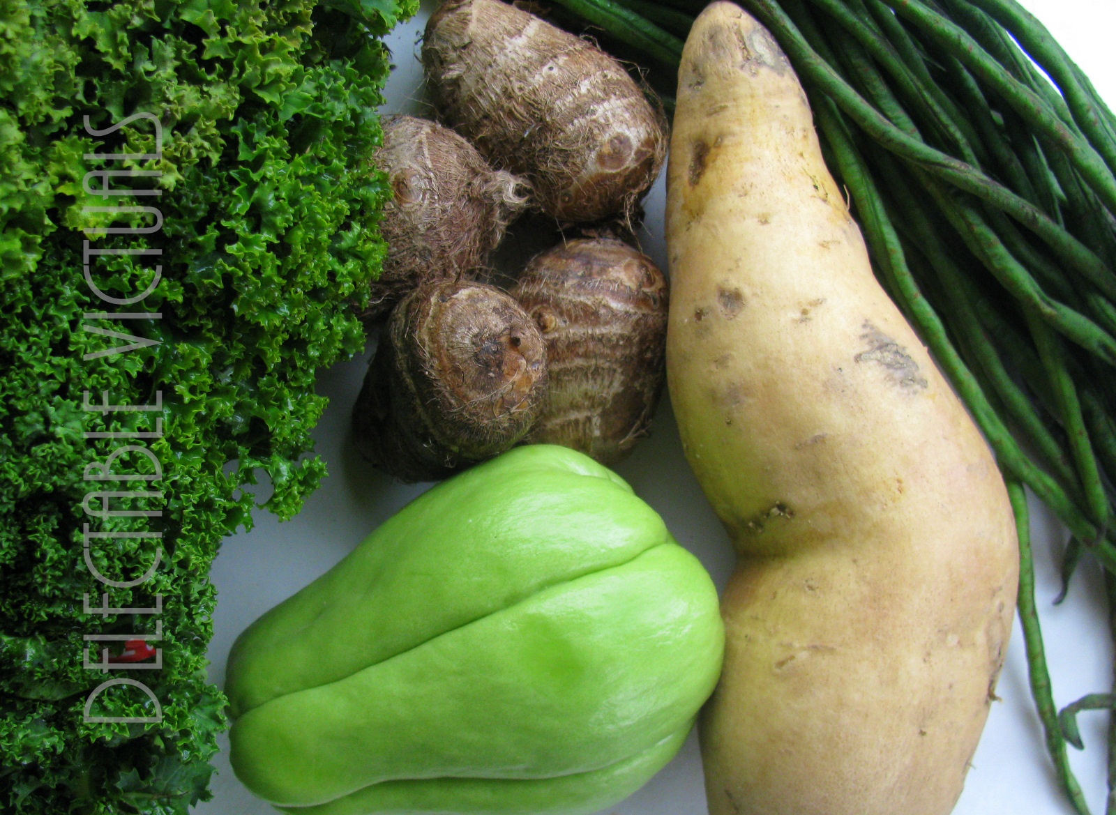 Delectable Victuals: Chipotle Sweet Potato, Taro Root, Kale, Chayote ...