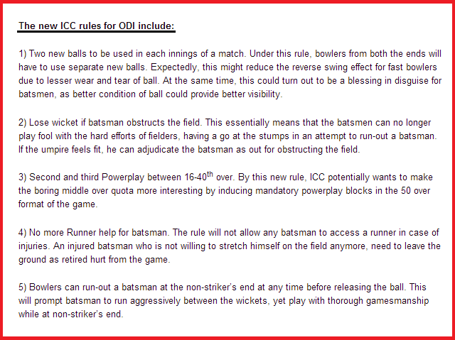 Find any thing here: New ICC Rules