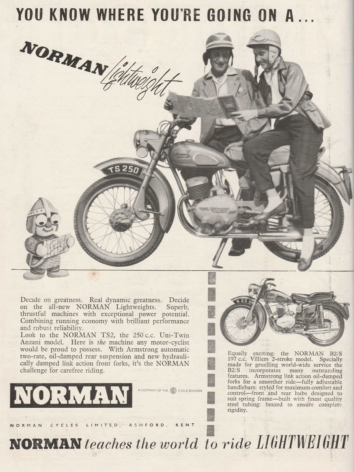 Progress is fine, but it's gone on for too long.: Norman motorcycle, 1948
