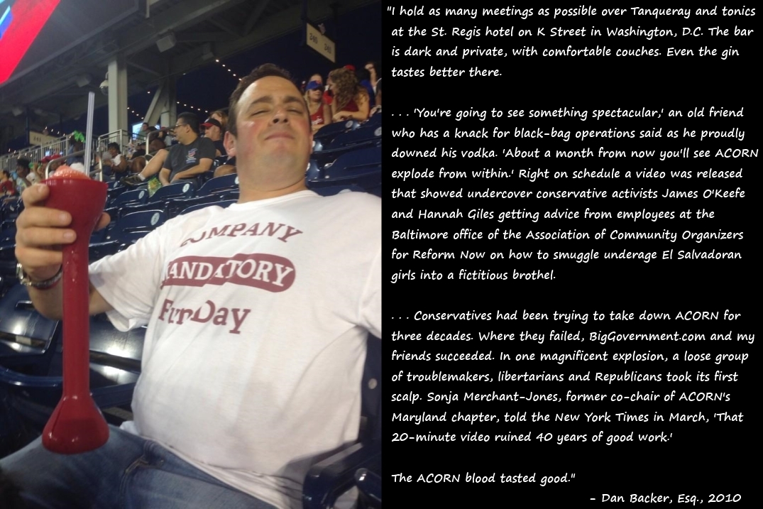 Reinforced Feathers of Steel: Quote Boat: Dan Backer, Charmless Man