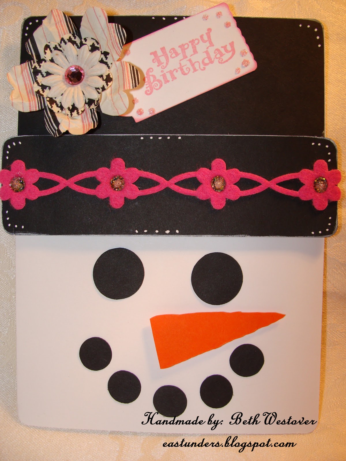 Eastunders Creations: Snow Girl Birthday Card!