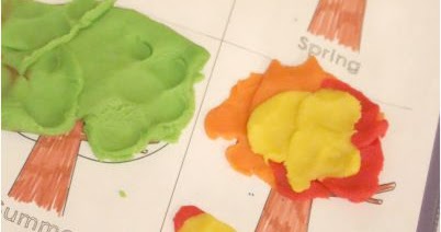 Seasons of a Tree Play Dough Activity | School Time Snippets