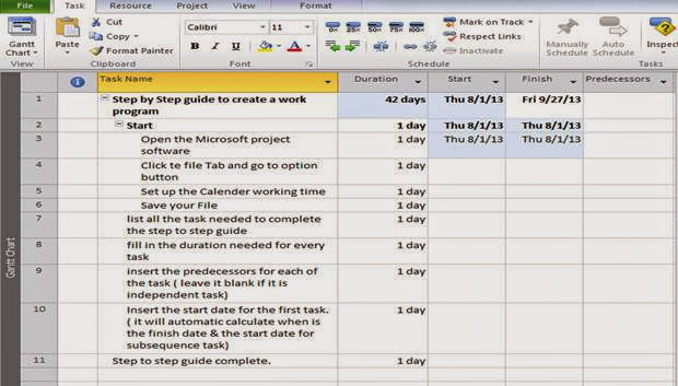 CONSTRUCTION MANAGER: WORK PROGRAM BY MICROSOFT PROJECT : STEP BY STEP ...