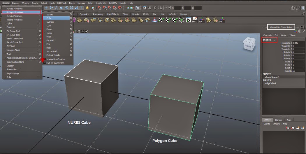 Polygon Modeling Intro in Maya : 多邊型建模基礎指令