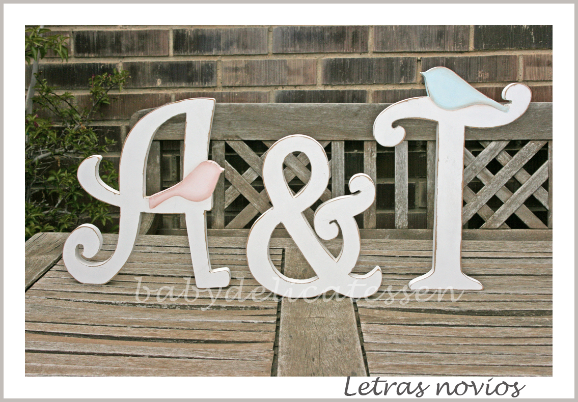 BABY DELICATESSEN LETRAS DE MADERA: LETRAS MUY ROMÁNTICAS PARA NOVIOS