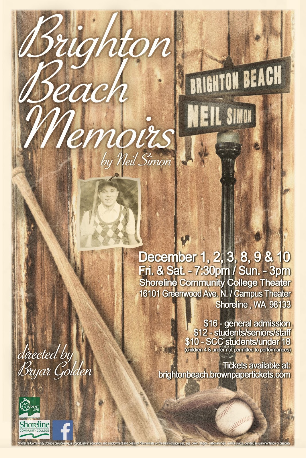Shoreline Area News: Neil Simon's Brighton Beach Memoirs opens at SCC Dec 1