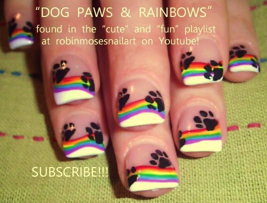 Nail Art by Robin Moses: "paw print nails" "cat paw nails" "dog paw ...