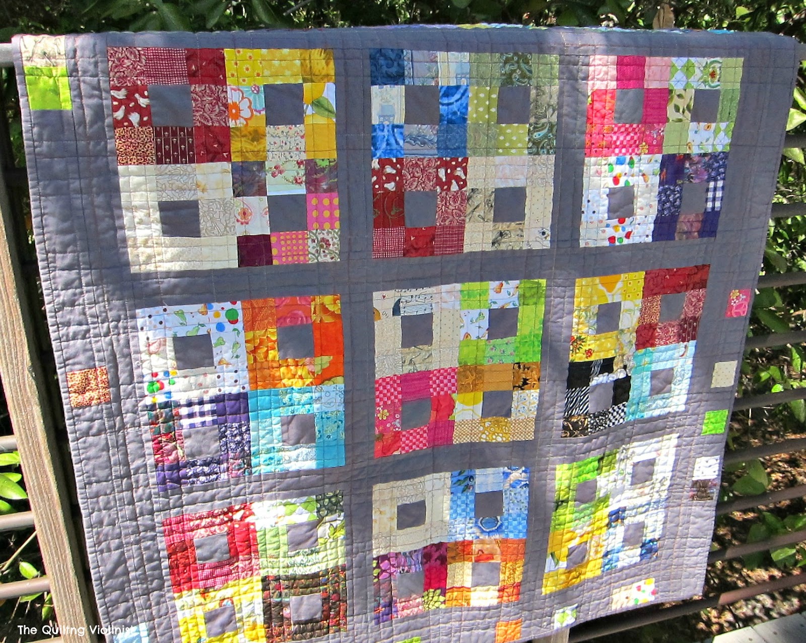 The Quilting Violinist: The Gray Quilt is Finished!