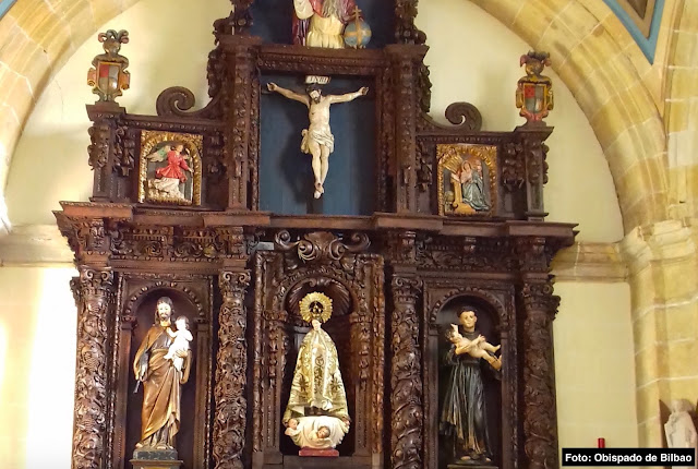 Restaurado el retablo barroco de la iglesia de Burtzeña con las ...