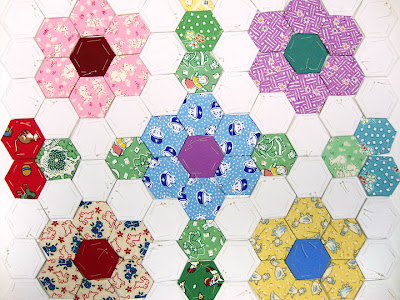 Beadlust: Hexie Quilt Top Almost Finished!