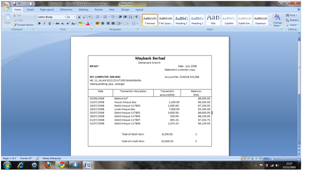 computer application: microsoft word
