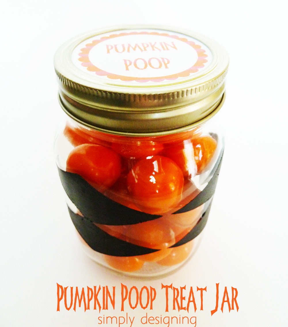 Pumpkin Poop Treat Jar with @FrogTape #ShapeTape | Simply Designing ...