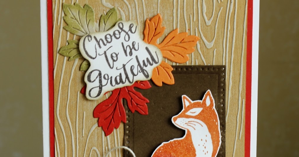 Inspired By Stamps: Thankful Friends Fox Thanksgiving Card.