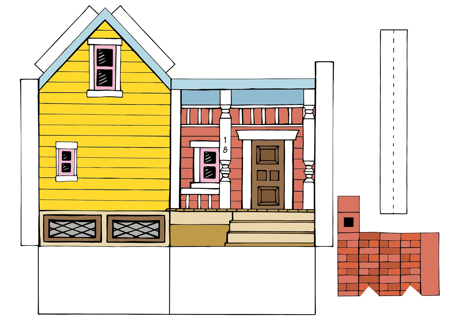 Peach Bum UP HOUSE Printable Template Peach Bum UP HOUSE Printable Template