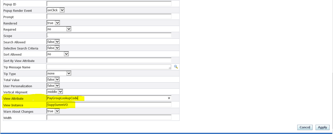 Oracle Application S Blog Oaf Personalization How To Display New Field Column In Supplier