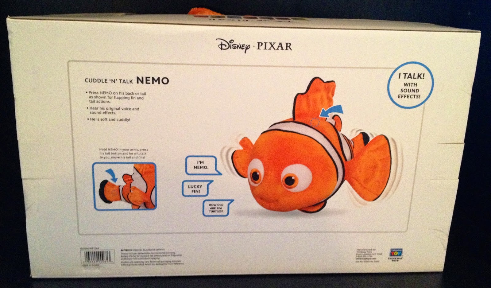 Dan the Pixar Fan: Finding Nemo: Cuddle 'N' Talk Nemo