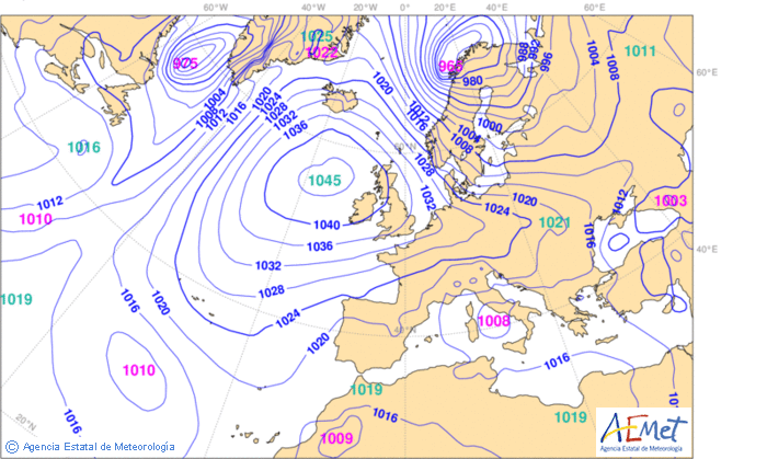 Mapa Isobaras Aemet | Mapa