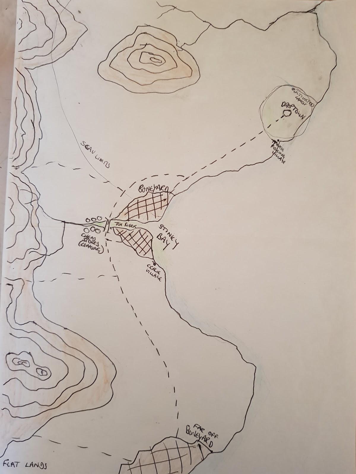 Mattblackgod's world: The Scavenger's Map - Map of Drop Town