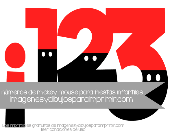 Numeros de mickey mouse para imprimir-Colorear dibujos,letras ...