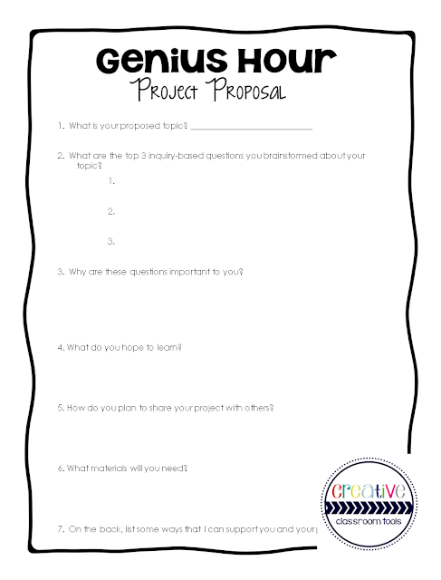 GENIUS HOUR - creative classroom tools