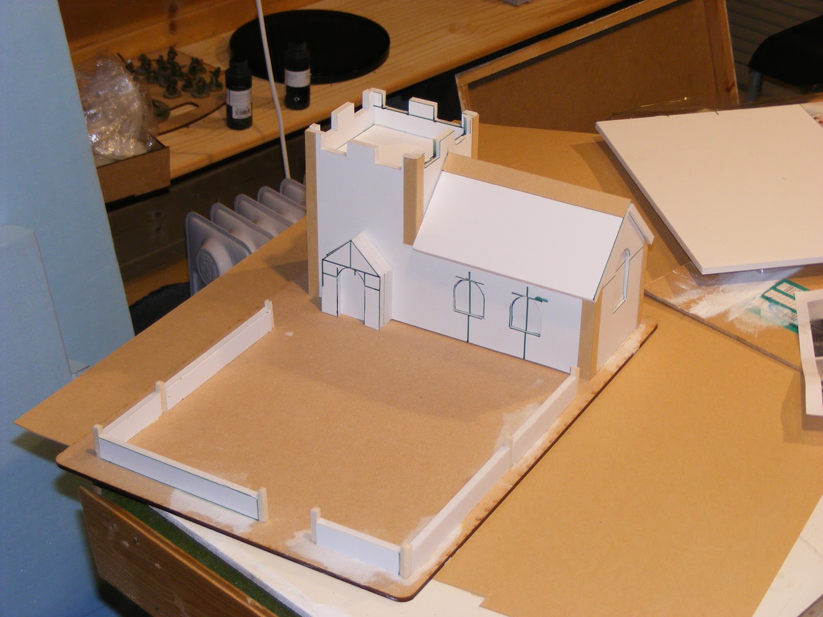 Life In The Man Cave: Using Foam Board to Make Model Buildings