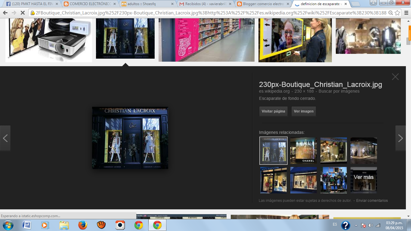 comercio electronico: ESCAPARATE VIRTUAL