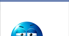 Heavy-Lidded Blue Smiley | Symbols & Emoticons