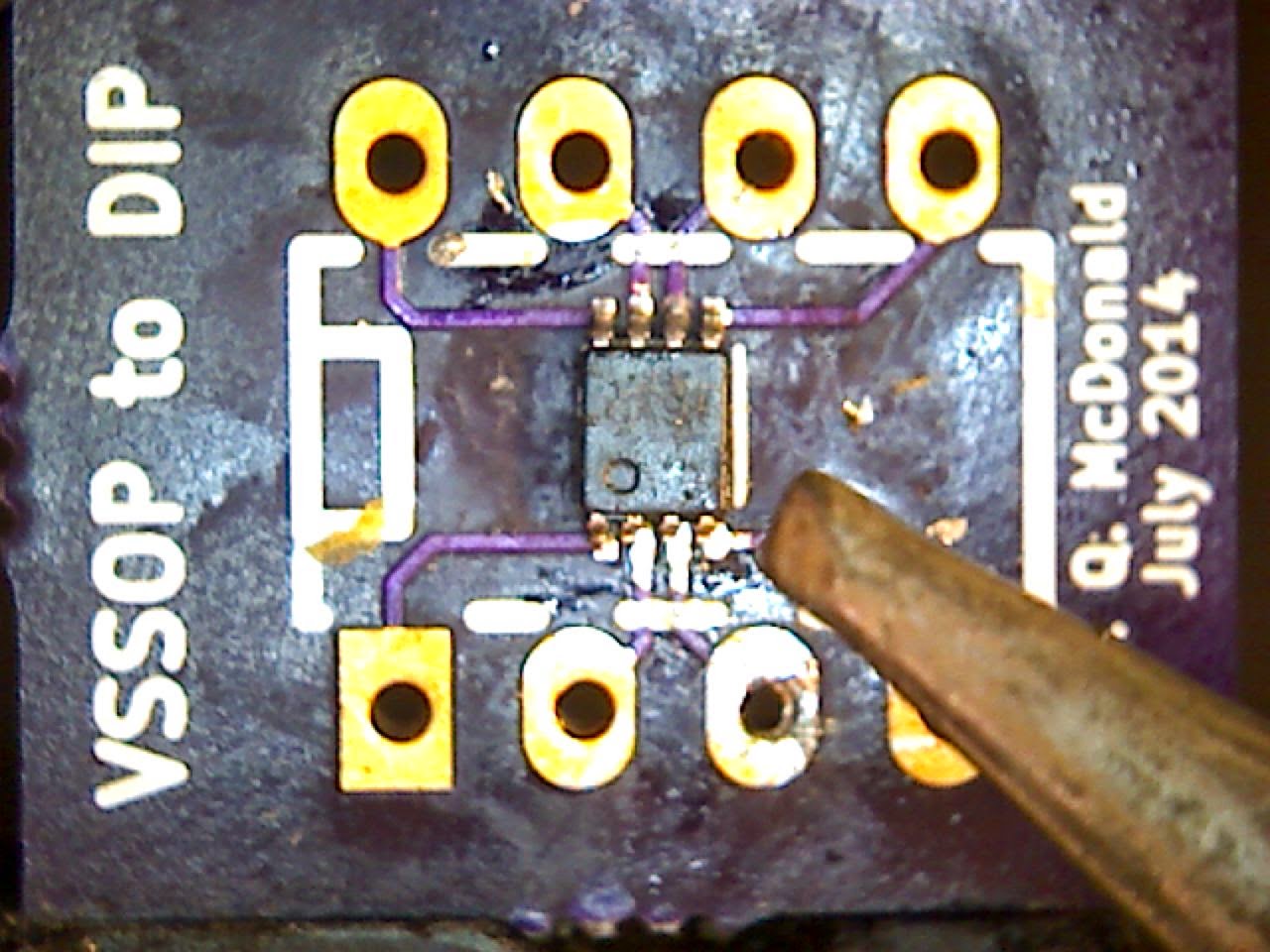MegaMiniSynth: Hand soldering a VSSOP package - a steady hand and a ...