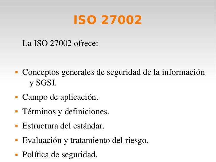 norma ISO 27002