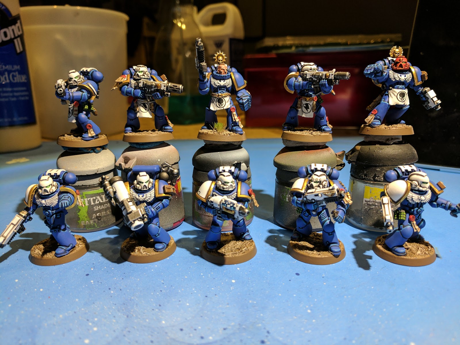 The Hammer of Wrath: WIP: Ultramarines Veteran Squads Complete