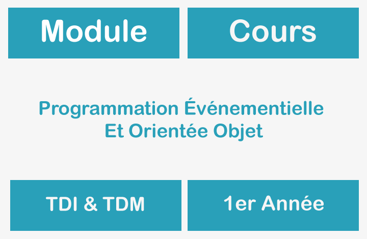 Module: Programmation Événementielle Et Orientée Objet ~ Filières ...