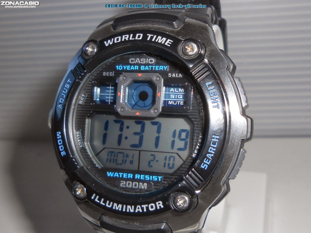 Zona Casio: Prueba: Casio AE-2000W. Un reloj de altos vuelos
