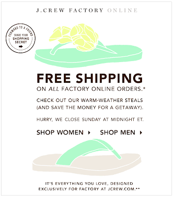J.Crew Aficionada: Free Shipping on all J.Crew Factory Items