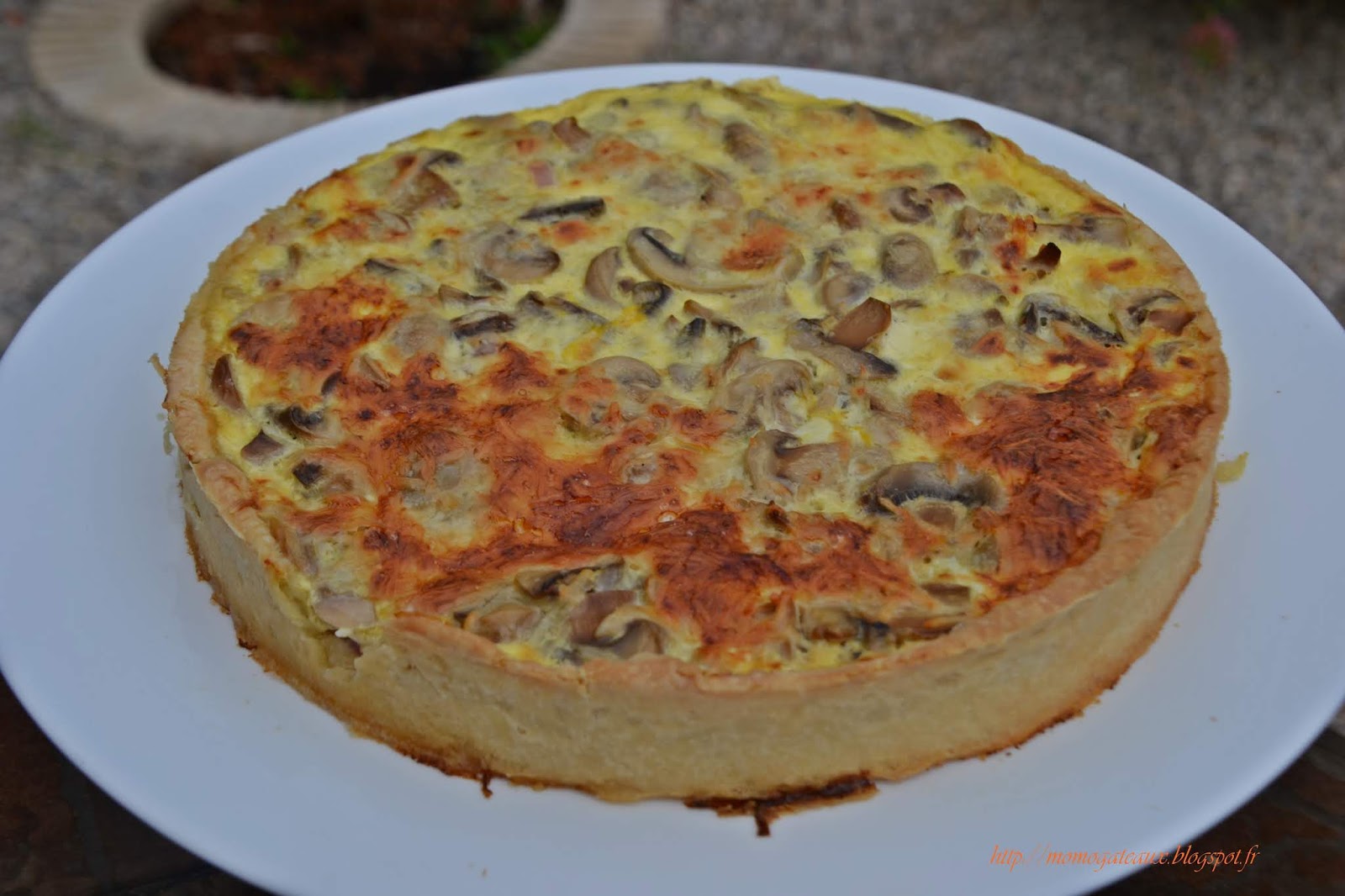 Quiche aux lardons et champignons