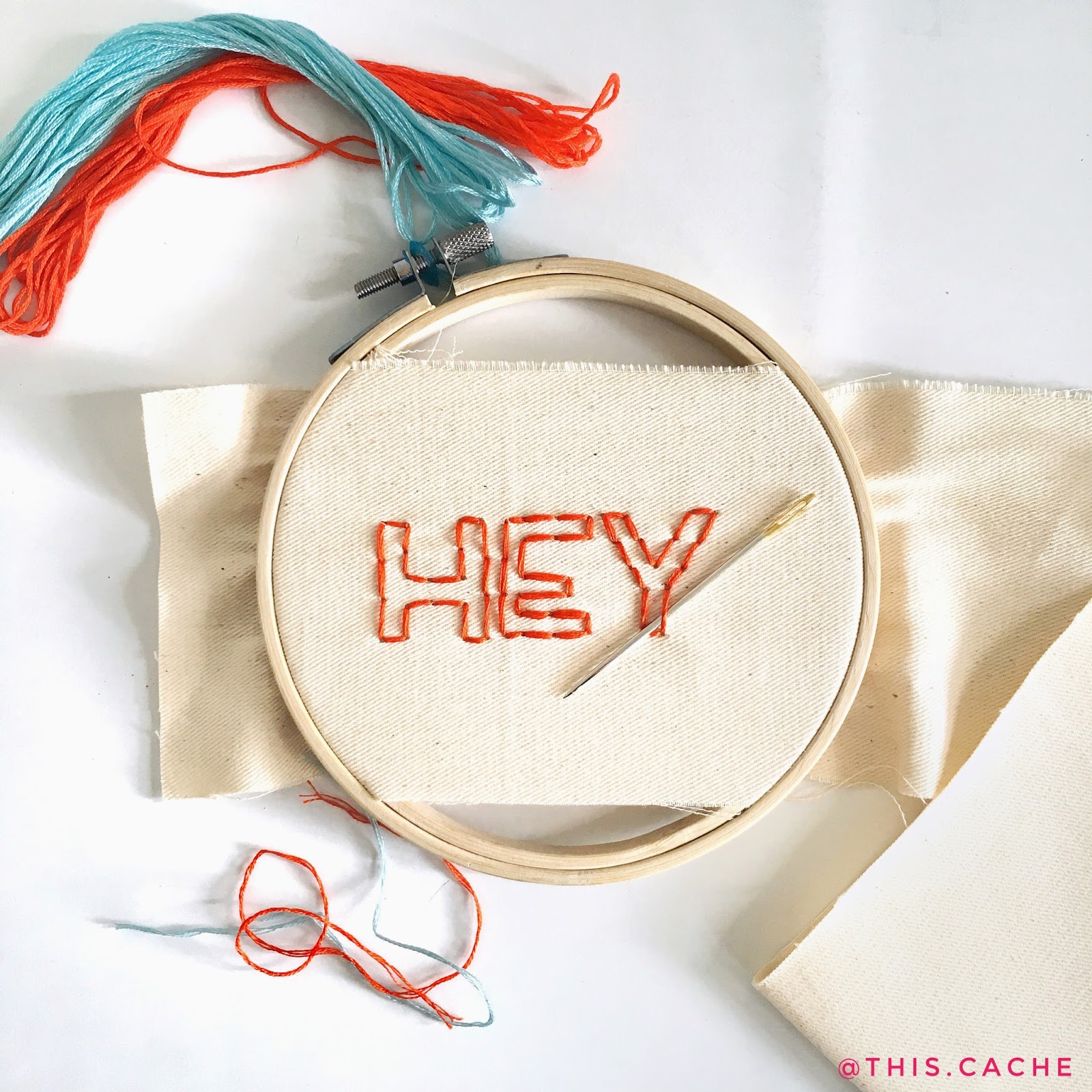 DIY Alphabet Embroidery (Free Stencil)