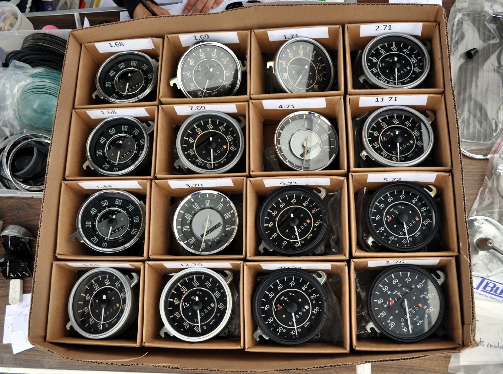 Best swap meet display I've seen at any car show; organized, easy to ...