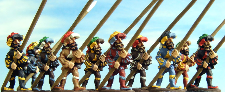 Miniature Soldiers: Landschneckt pikemen, arquebusiers, halberdiers ...