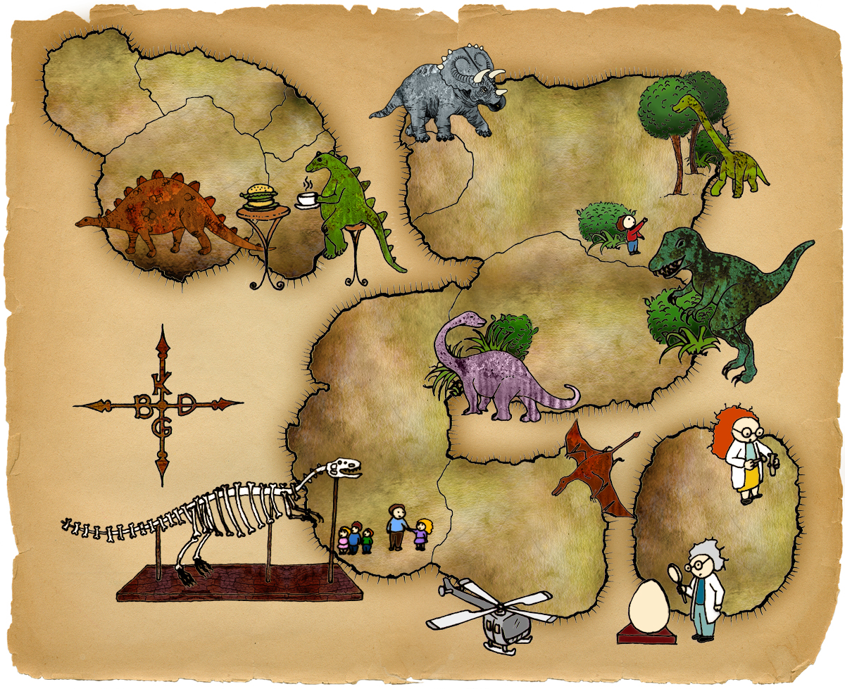 Illustration dust: Work is Fun From Time to Time / Dinosaur Theme Park ...