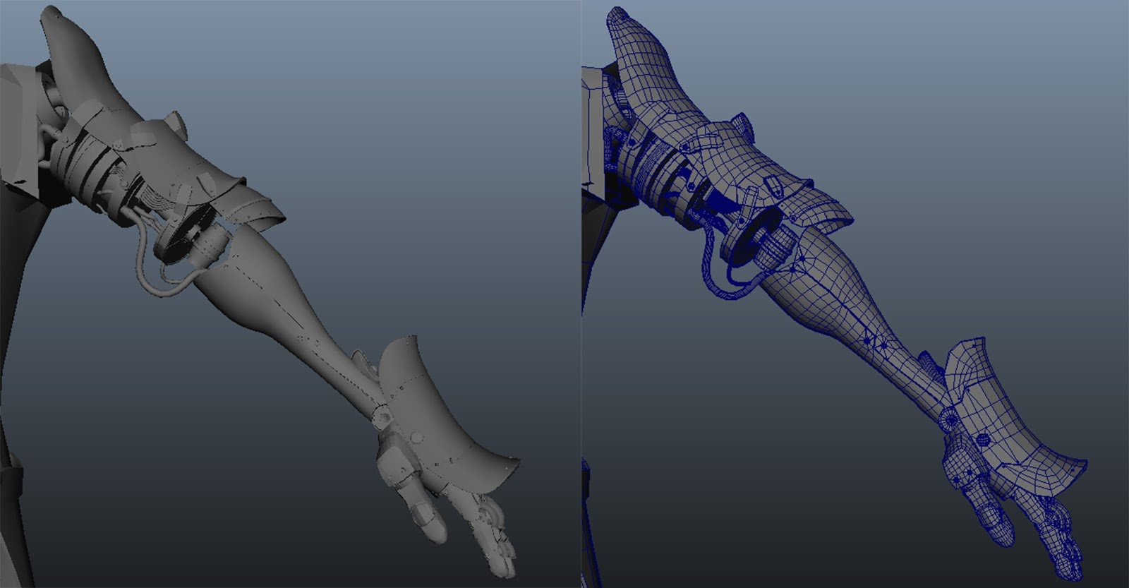 Vincent Carriere: Cyborg Character (robotic arm Modeling)