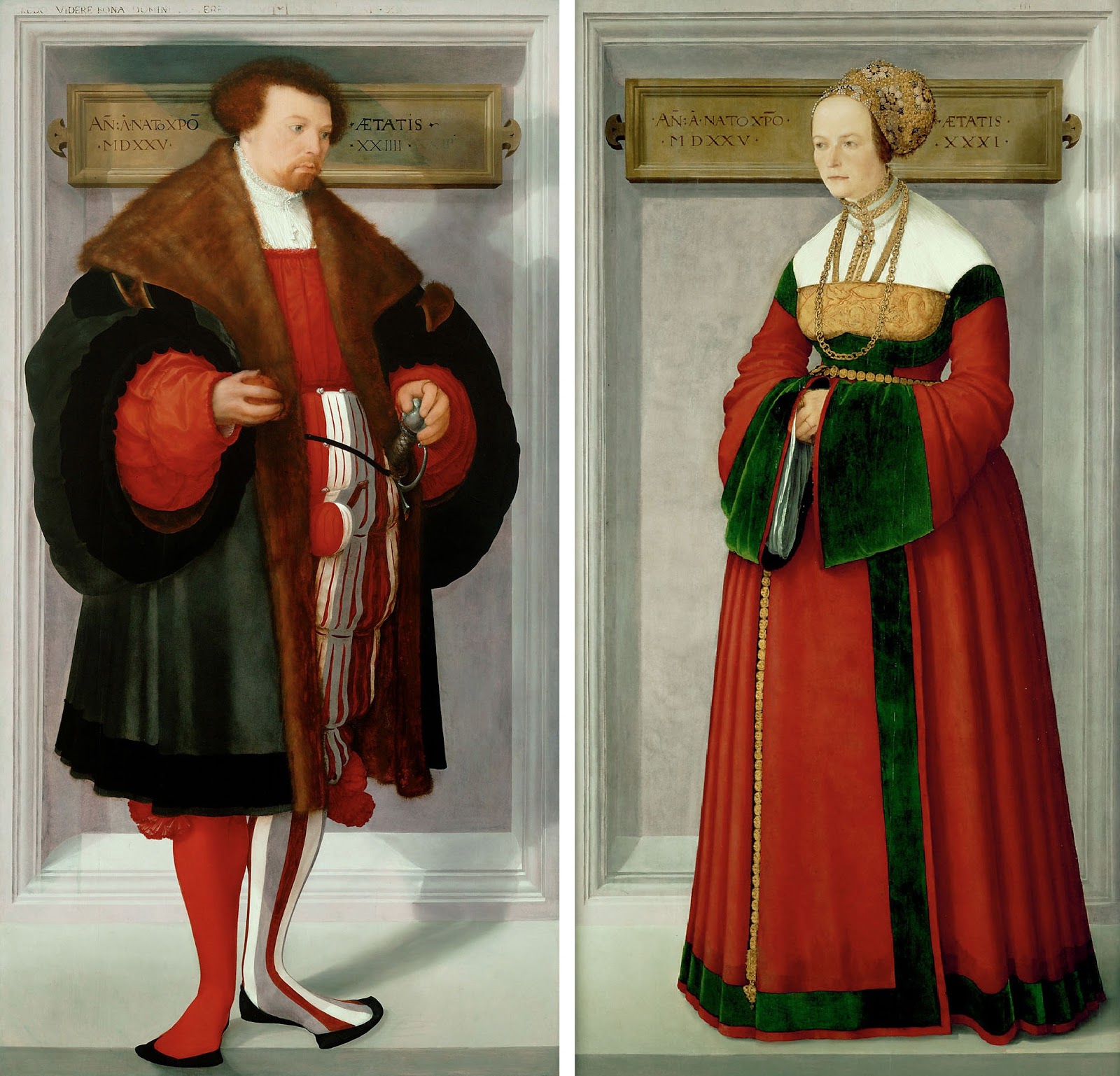 Christoph Amberger: Portrait of a man & woman (1525)