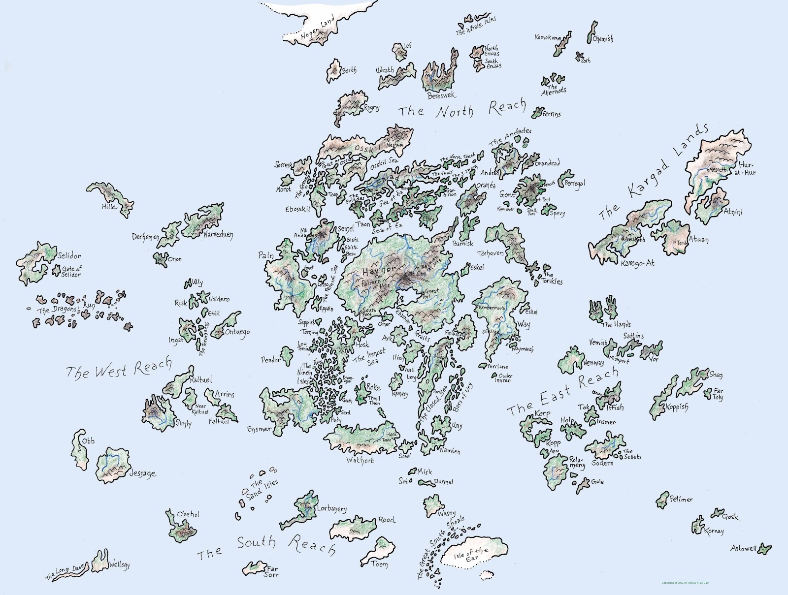 Tower of the Archmage: Map of Earthsea