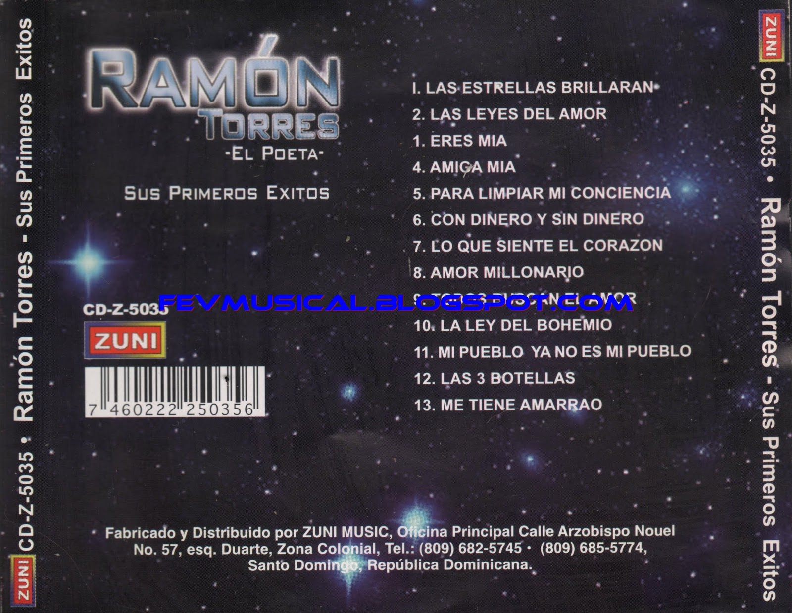 FEV MUSICAL: 1990's - Ramon Torres - Sus Primeros Exitos (Zuni)