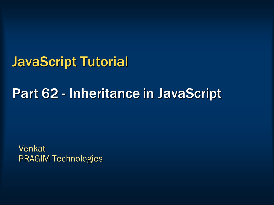 Sql Server Net And C Video Tutorial Inheritance In Javascript