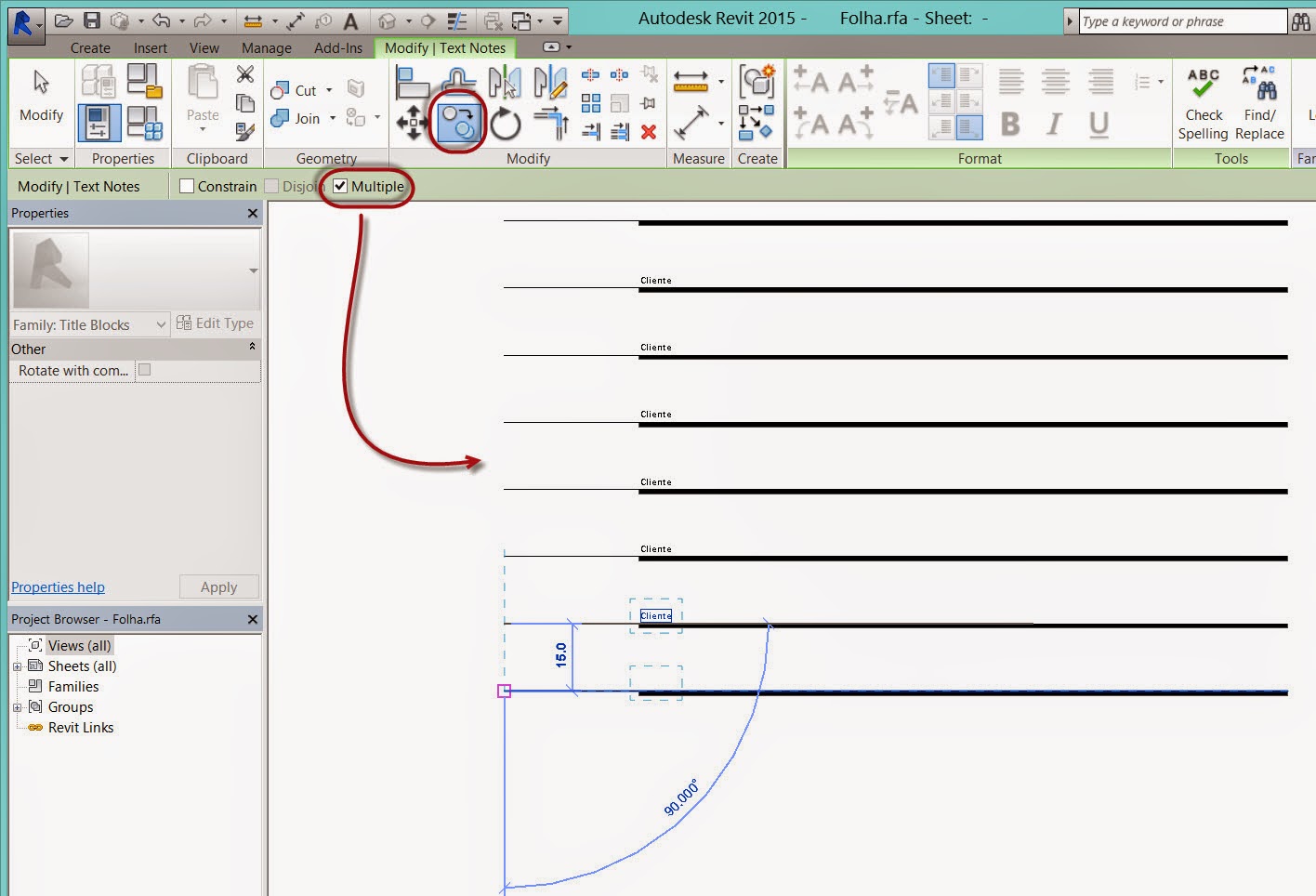Revit em Portugal: Criação de rótulo para folha de impressão